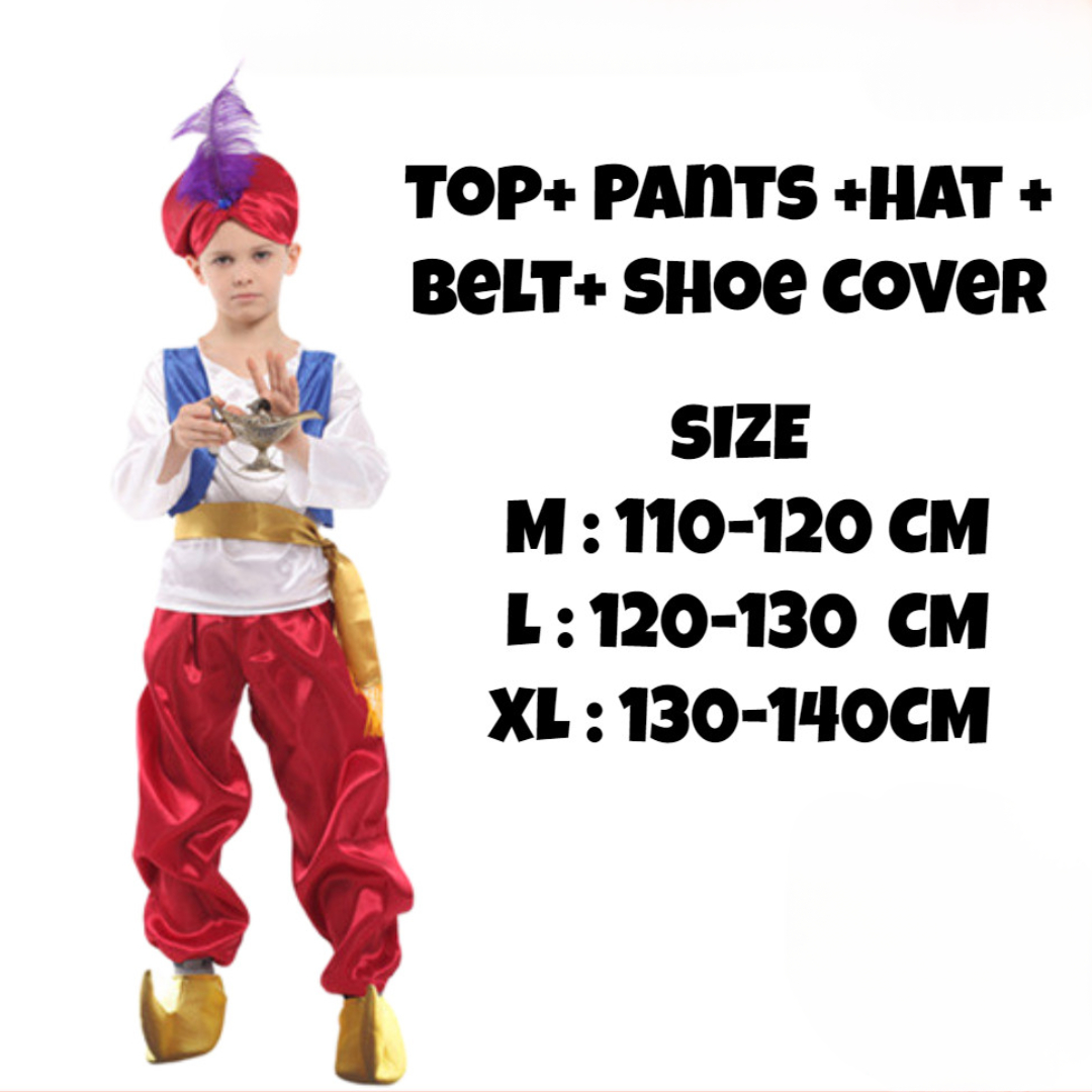 ⭐READY STOCK MY⭐3Y-8Y Kids Halloween Costume Prince Ali Aladdin ...