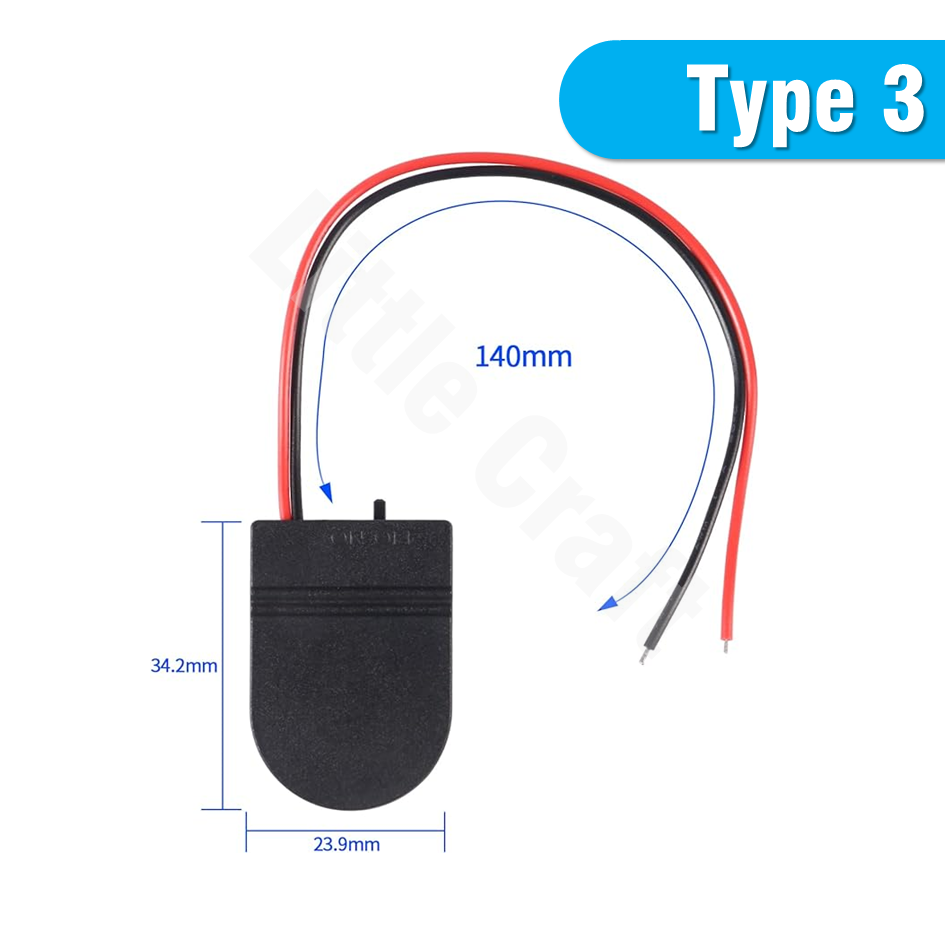 CR2032 Battery holder Cell Button Battery Holder with Cover On / Off ...