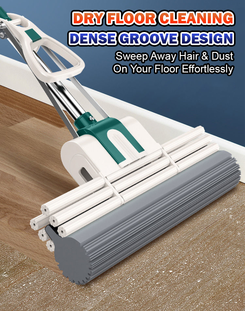 38CM Heavy Duty Self Wringing Super Absorbent Sponge Mop Hands Free ...