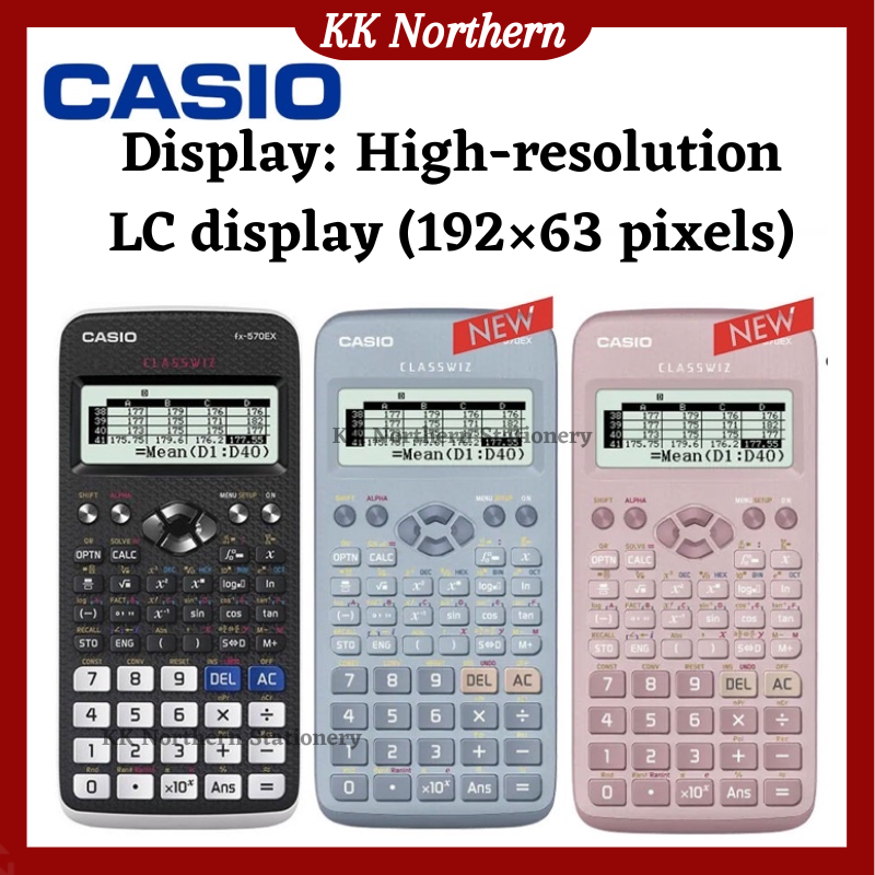 CASIO Classwiz Scientific Calculator FX-570EX Original Black Pink Blue ...