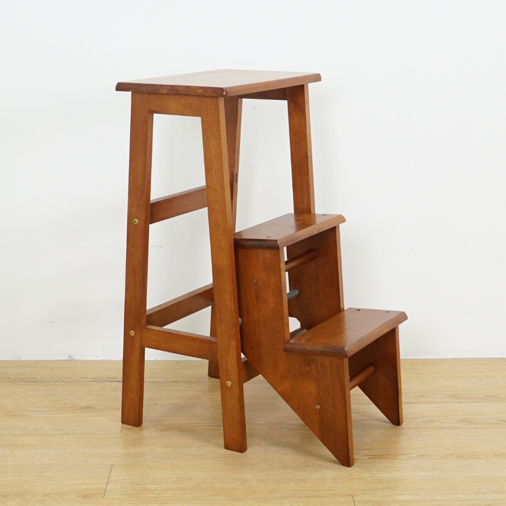 Furniture Direct N-STEP Solid Wood Step Stool Ladder Chair Step Chair-3 ...