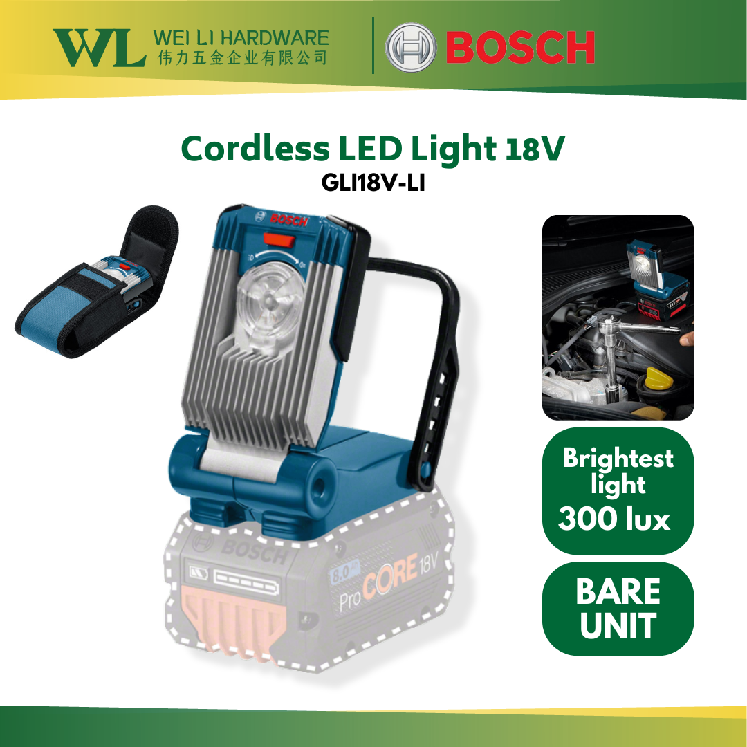 Bosch GLI18V-LI Cordless LED Light GLI VARILED PROFESSIONAL (solo ...