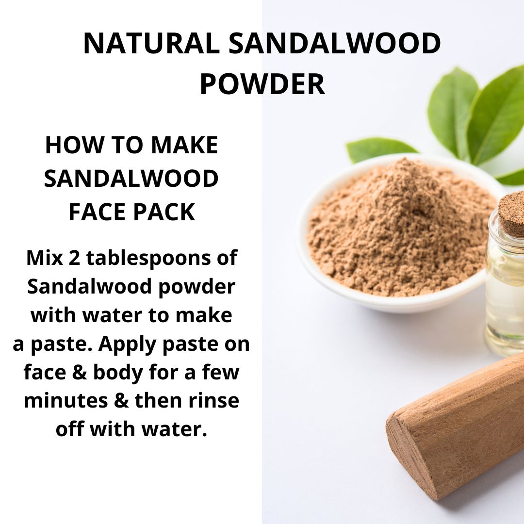 100% PURE NATURAL SANDALWOOD (CHANDAN, SANTHANAM) POWDER 200 GMS ...