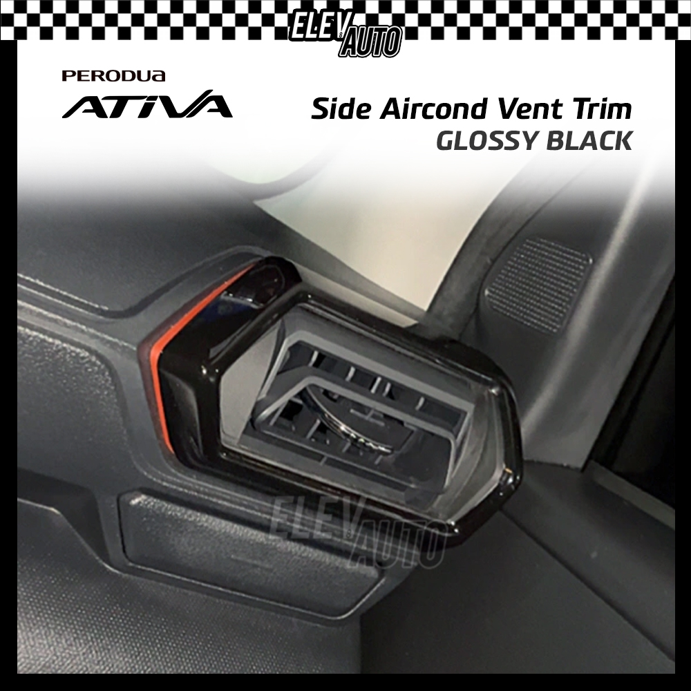 Perodua Ativa Side Aircond Vent Interior Trim Carbon Fiber Black ...