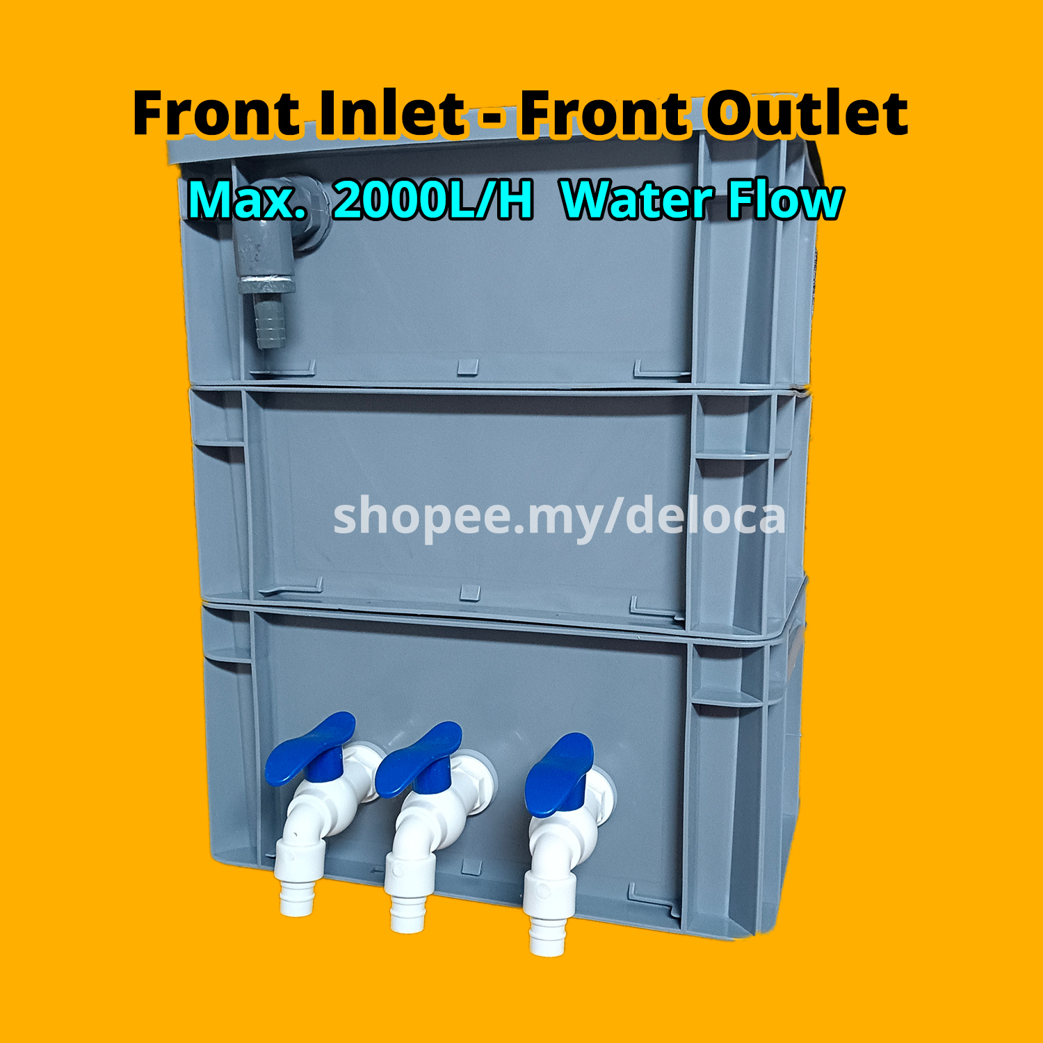 Aquarium Filter Box 3-Tier Indoor Aquarium Outdoor Filteration Box Fish ...