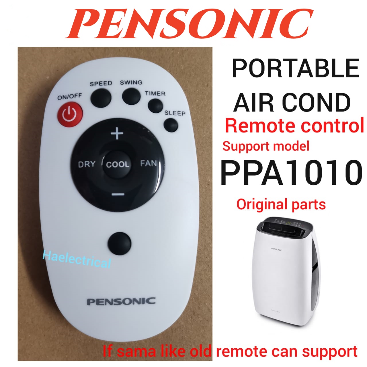 PENSONIC Portable Air Cond Remote Control PPA-1010 / PPA1010 | Shopee ...