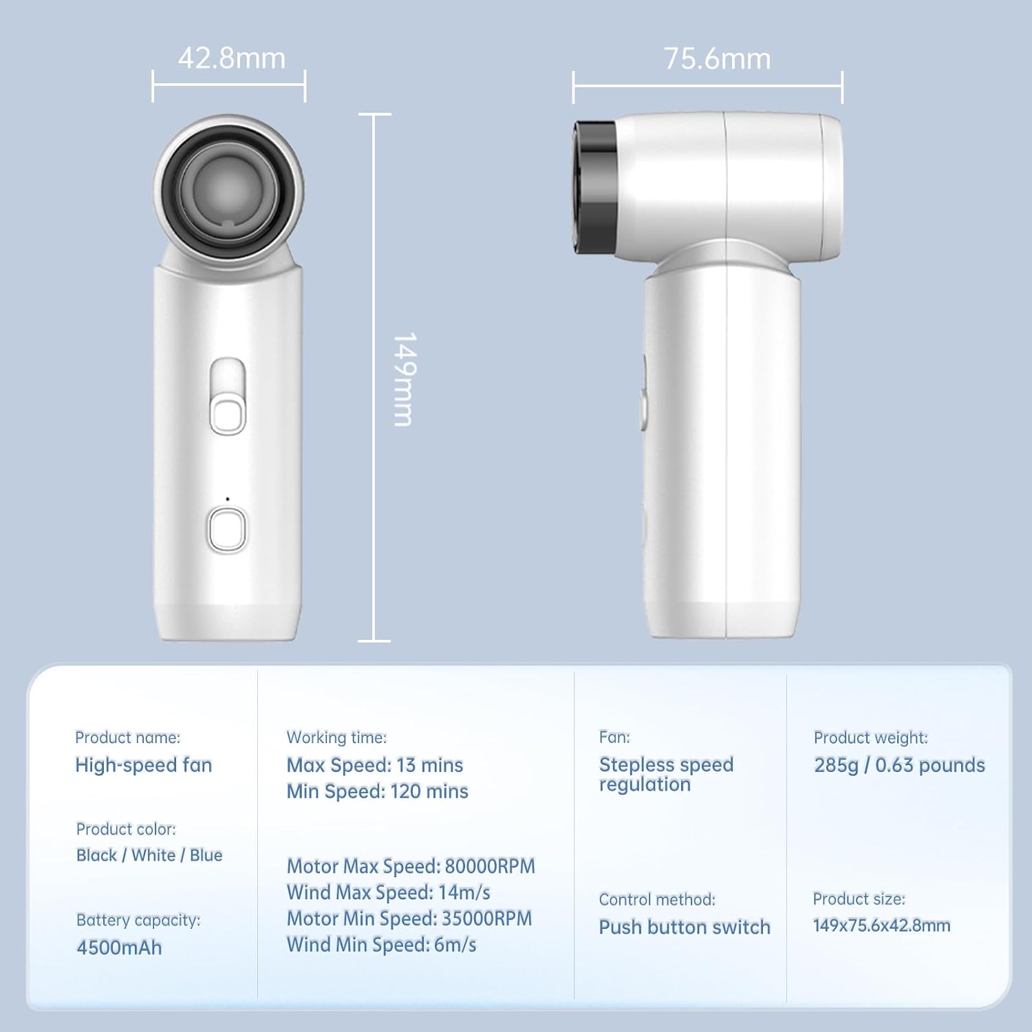 Multifunctional Mini Powerful Blower, High Speed Duct Turbo Violent Jet ...