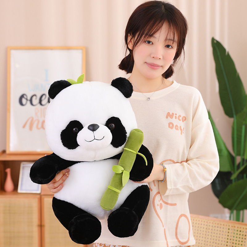 Panda Hugs Bamboo Plush Toy Cartoon Cute Bear Soft Comfort Plushie ...