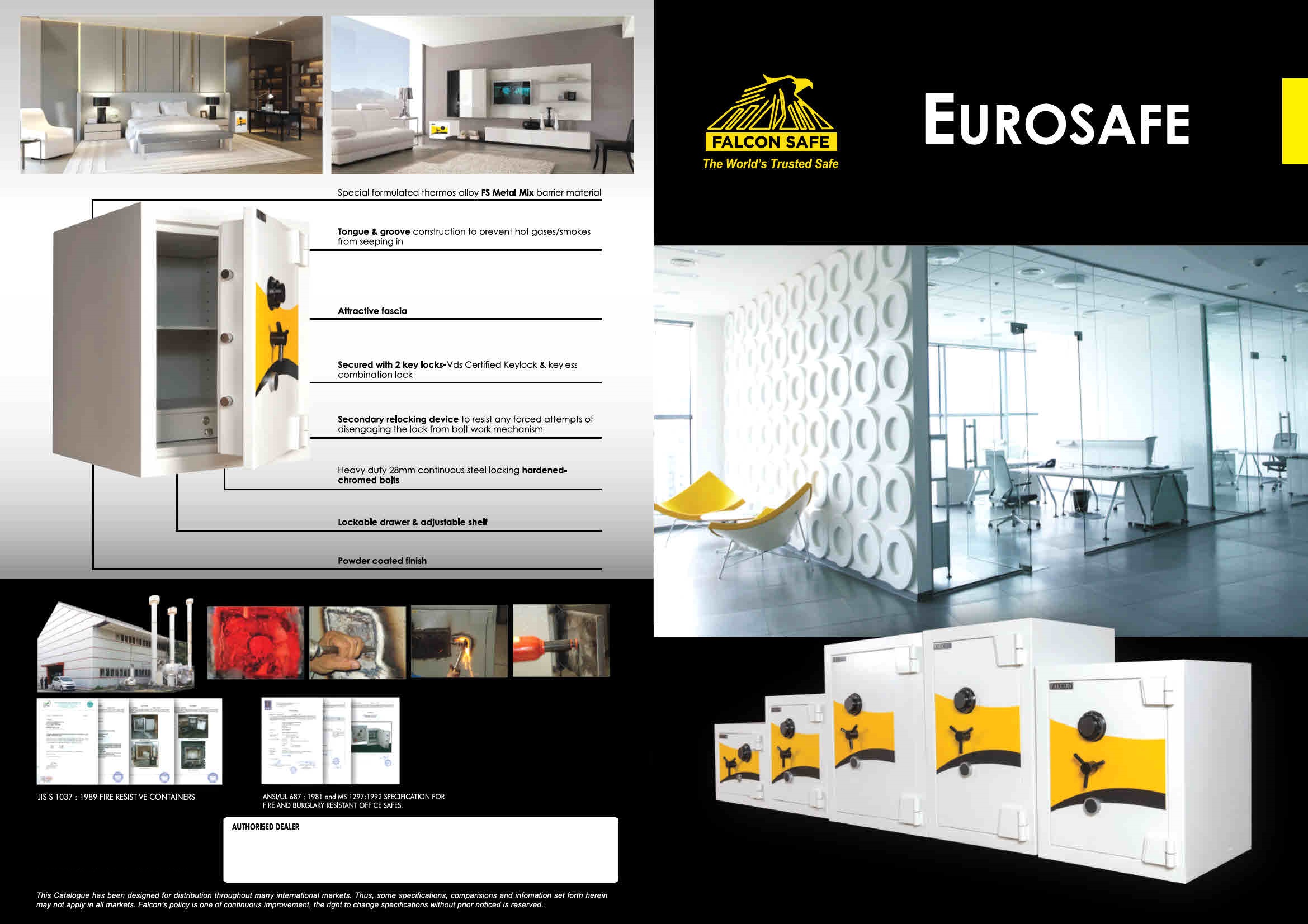 Falcon EuroSafe ES160 Home Office Safe Box Safety Box Peti Besi Fire ...