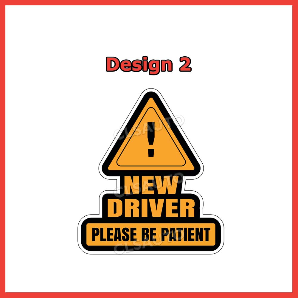 Car Sticker Probation Student Driver Learning to Drive License Lesen P ...