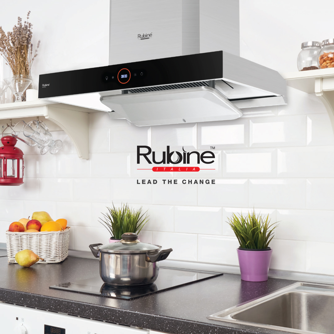 [FREE Shipping] Rubine Chimney Hood Essential Series 1500 m³/hr O-Touch Panel NOVARA-90SS Free ...