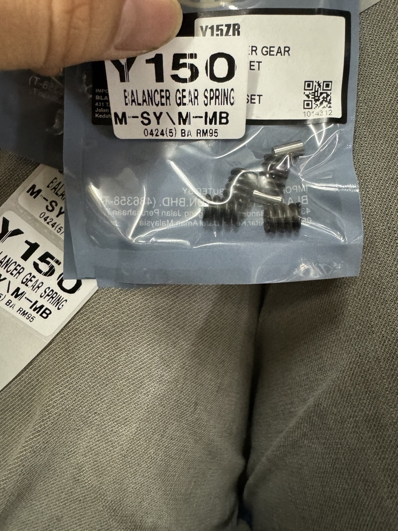 YAMAHA Y150 YSUKU V1 v2 balancer gear spring set | Shopee Malaysia
