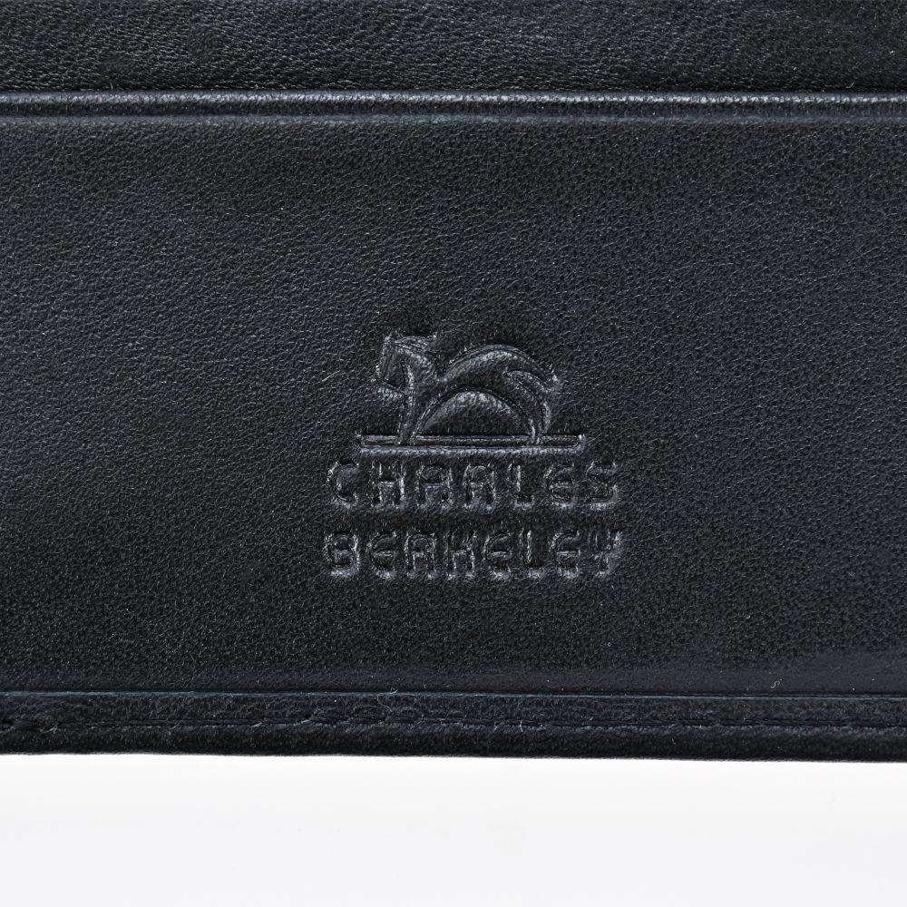 Charles Berkeley CLYDE Men's Leather Black Wallet Money Clipper Dompet ...