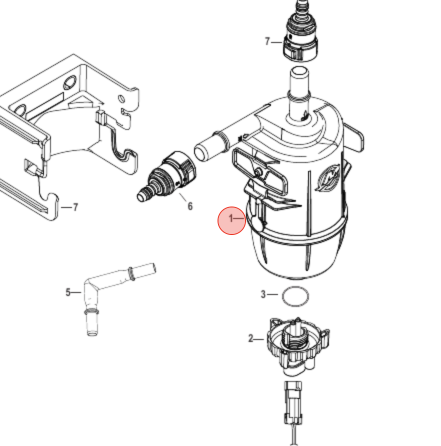 Fuel Filter 175HP to 300HP V6 & V8 Mercury Outboard - 8M0126144 ...