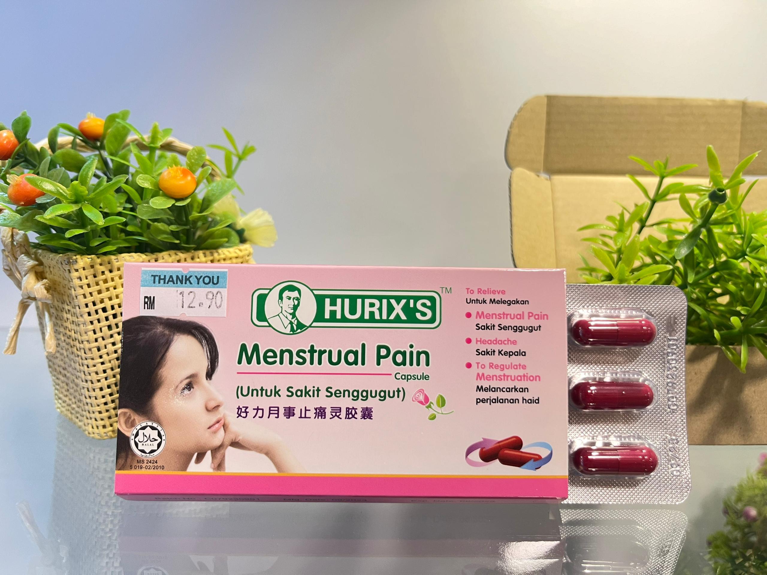 HURIX'S Untuk Sakit Senggugut /MENSTRUAL PAIN CAPSULE/好力月事止痛灵胶囊 RM12.90 ...