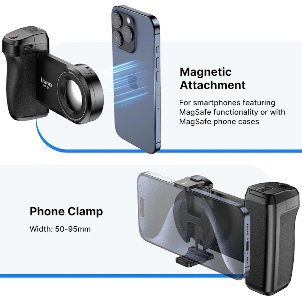 Ulanzi MA35 Magnetic Safe Phone Holder Clip Bluetooth Remote Shutter ...