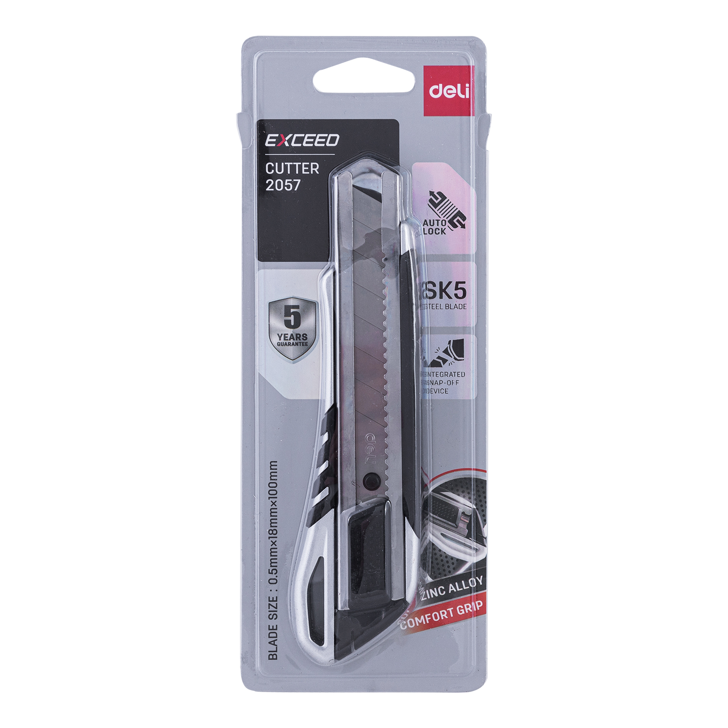 Deli Exceed Utility Cutter Knife with SK5 Steel Blade Alloy Body Mata ...
