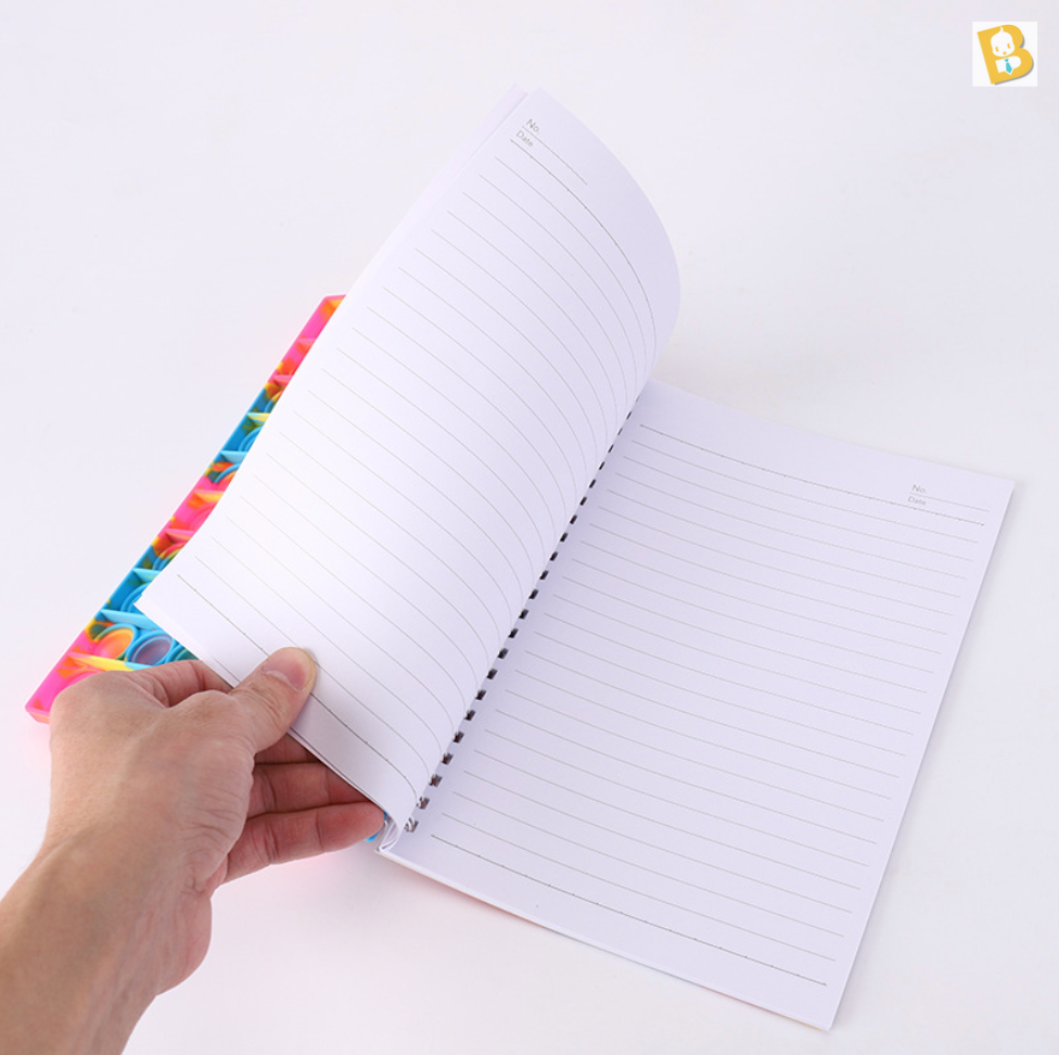 BabyBoss A5 A6 Pop Notebook Spiral Fidget Notebook Silicone Pop It Notebook | Shopee Malaysia