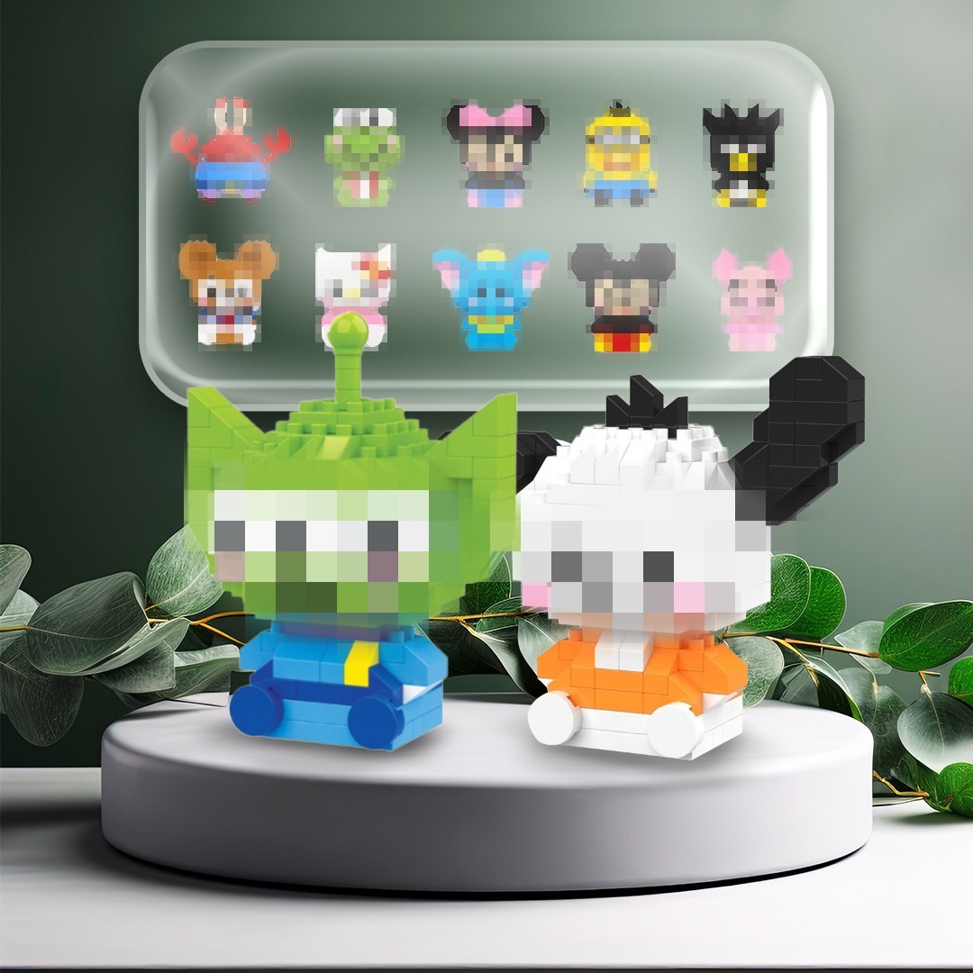 Mini Cute Cartoon Tiny Puzzle Kids Micro Building Blocks Children DIY ...
