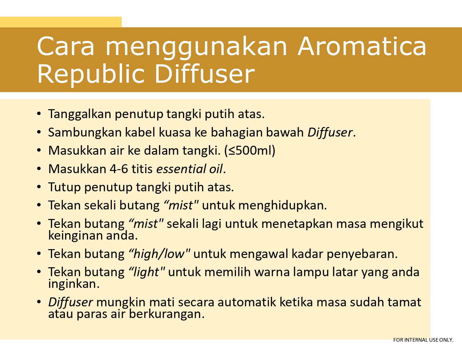 [AROMATICA REPUBLIC] Diffuser 500ml - humidifier/relaxing /air purifier ...