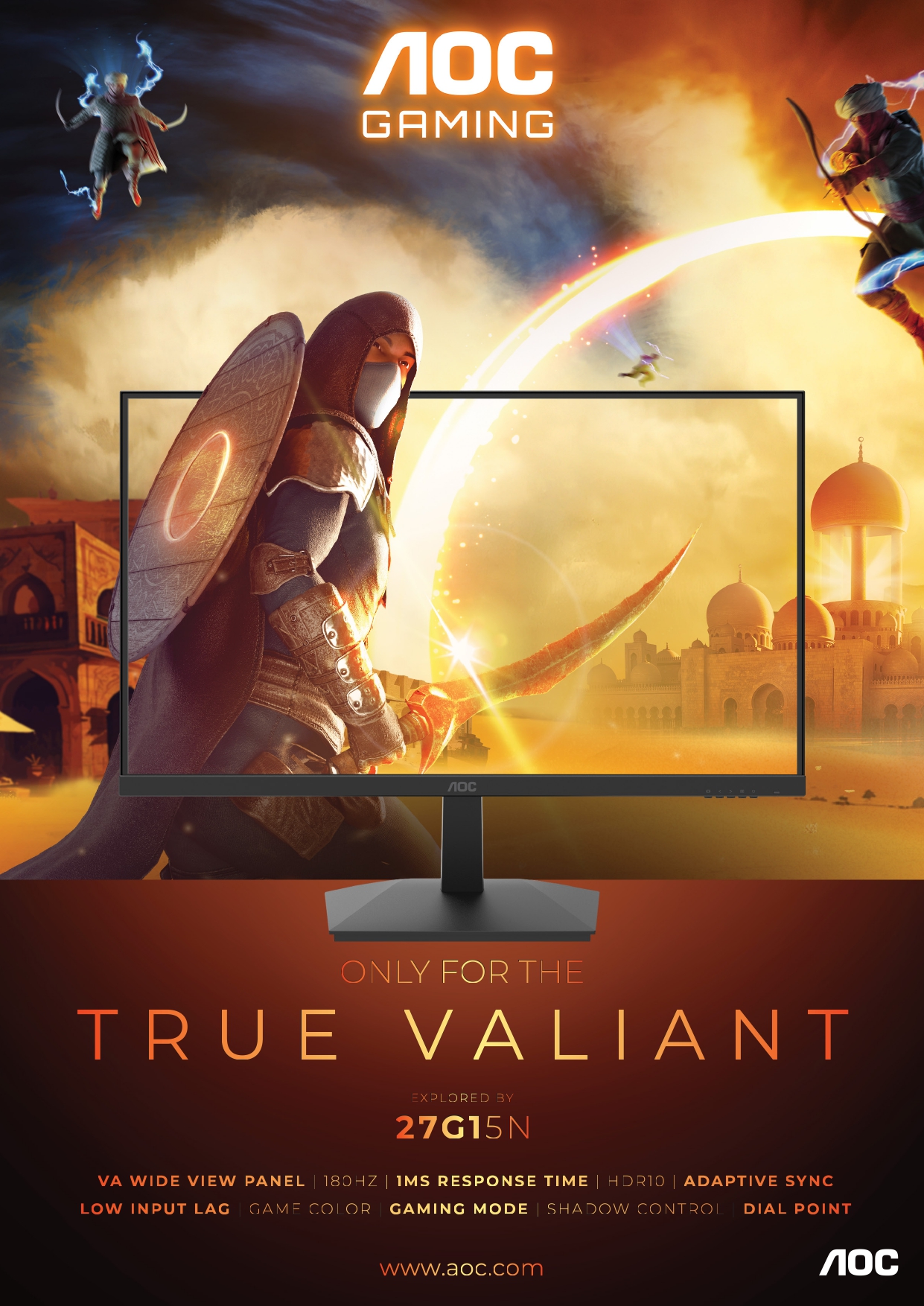 AOC 27G15N GAMING MONITOR ( 27" VA FHD / 180Hz / 1Ms / ADAPTIVESYNC ...