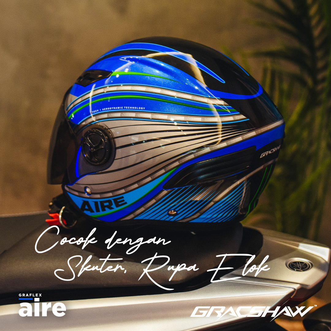 [New Launch] Gracshaw Helmet Half Graflex G666 Scooter Helmet 2/3 Steng ...