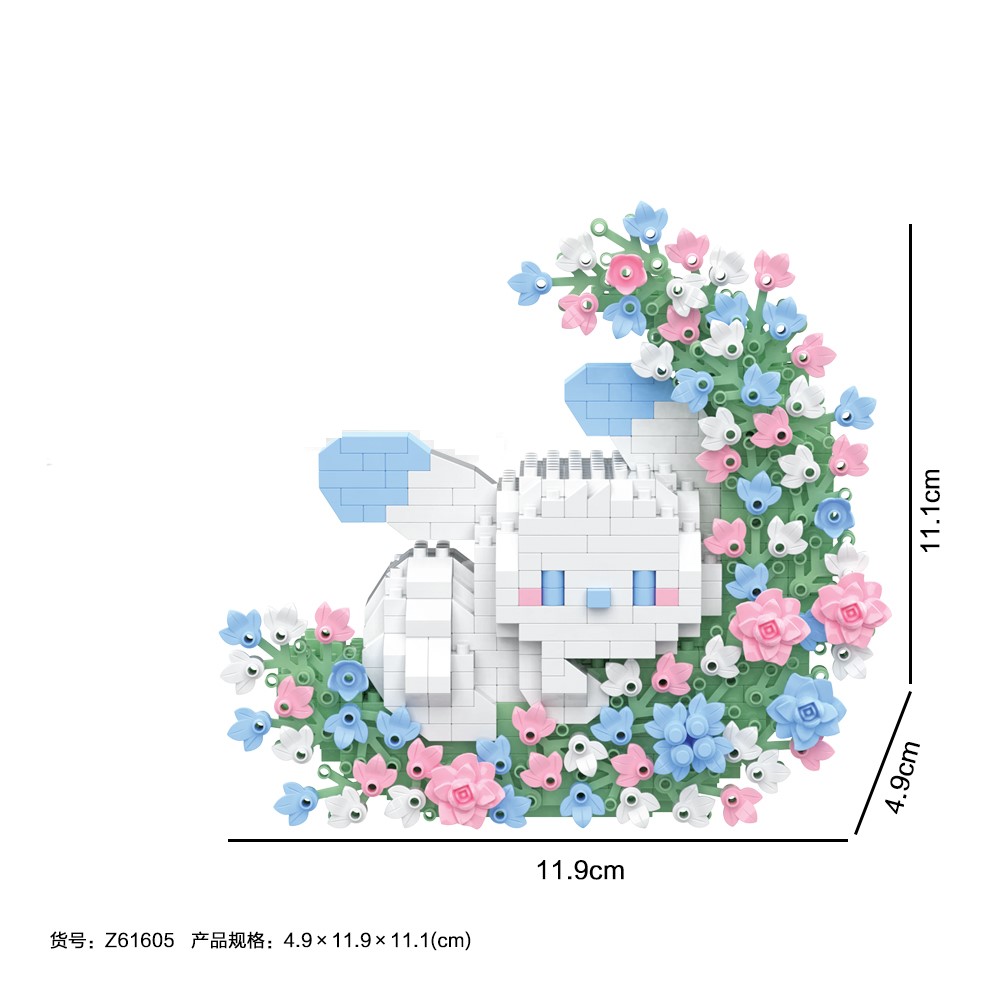 Flower Moon Sanrio Building Block Toy Microparticle Construction ...