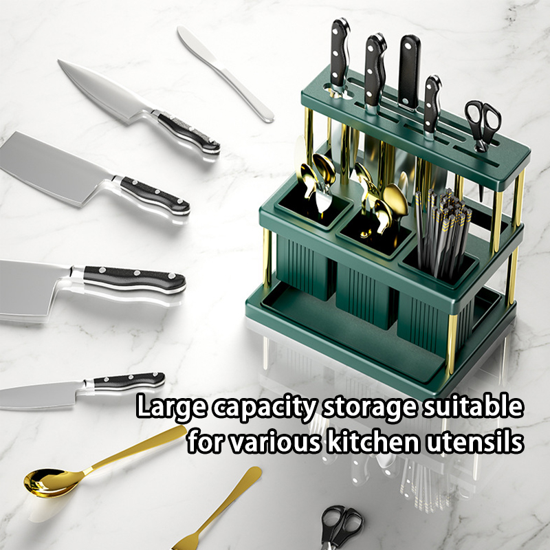 Kitchen Rack Cutlery Chopstick Drainer Holder Rak Pisau Rak Dapur ...
