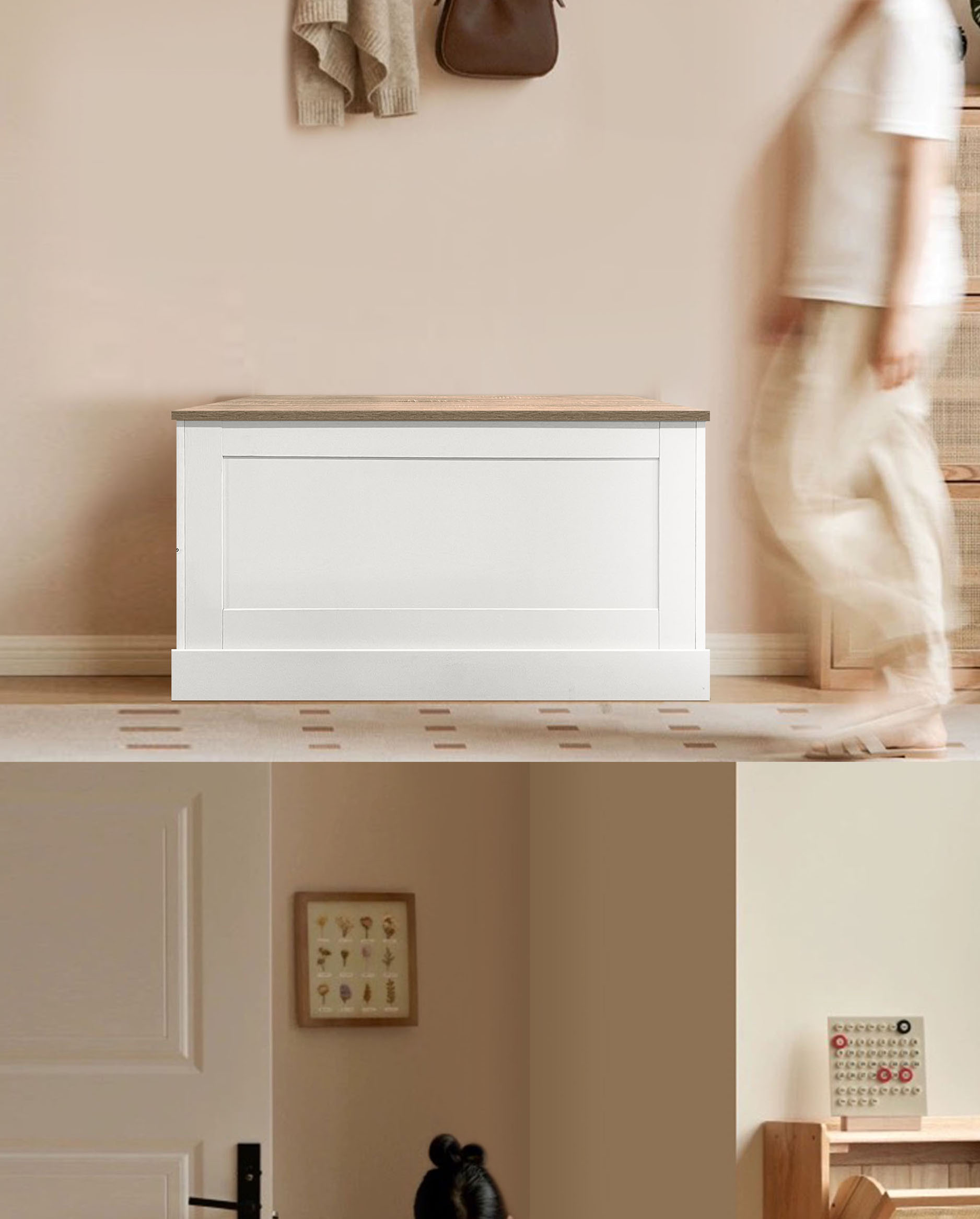 Bangku dengan Ruang Simpanan/Storage Bench Shoes my-com/Hallway ...