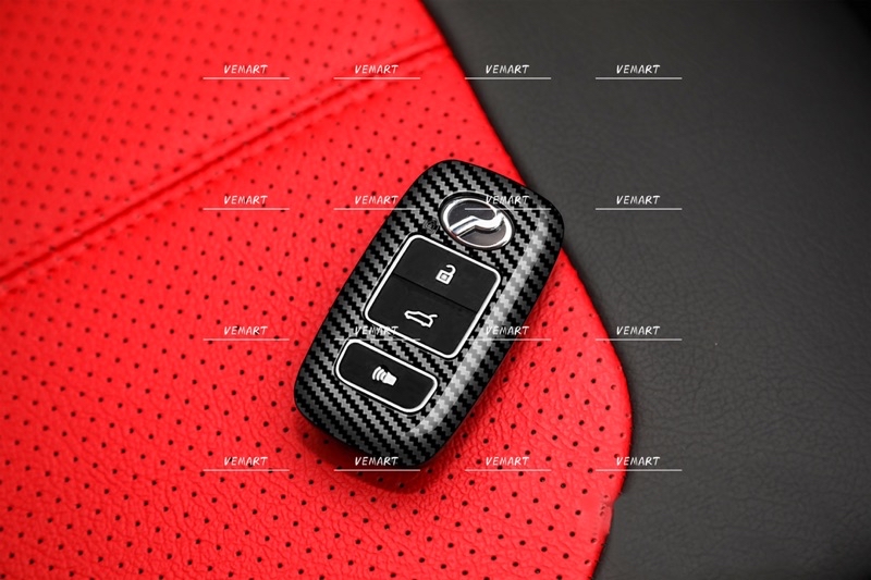 Vemart perodua alza 2022-2024 car forged carbon key chain cover case ...