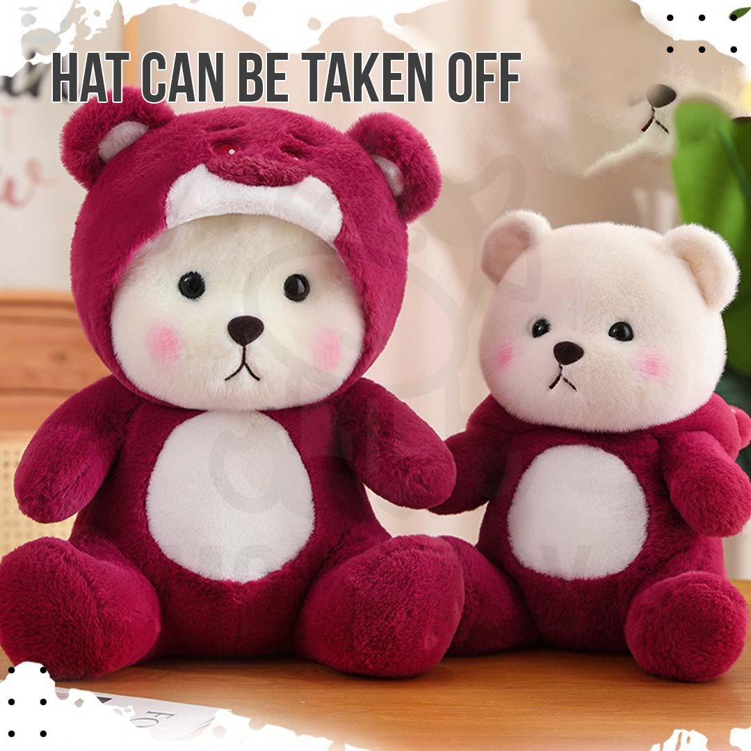 ⭐Moo Baby Patung Comel Taddy Bear Teddy Bear Doll Strawberry Bear Plush Toy Cute Plushie Soft ...