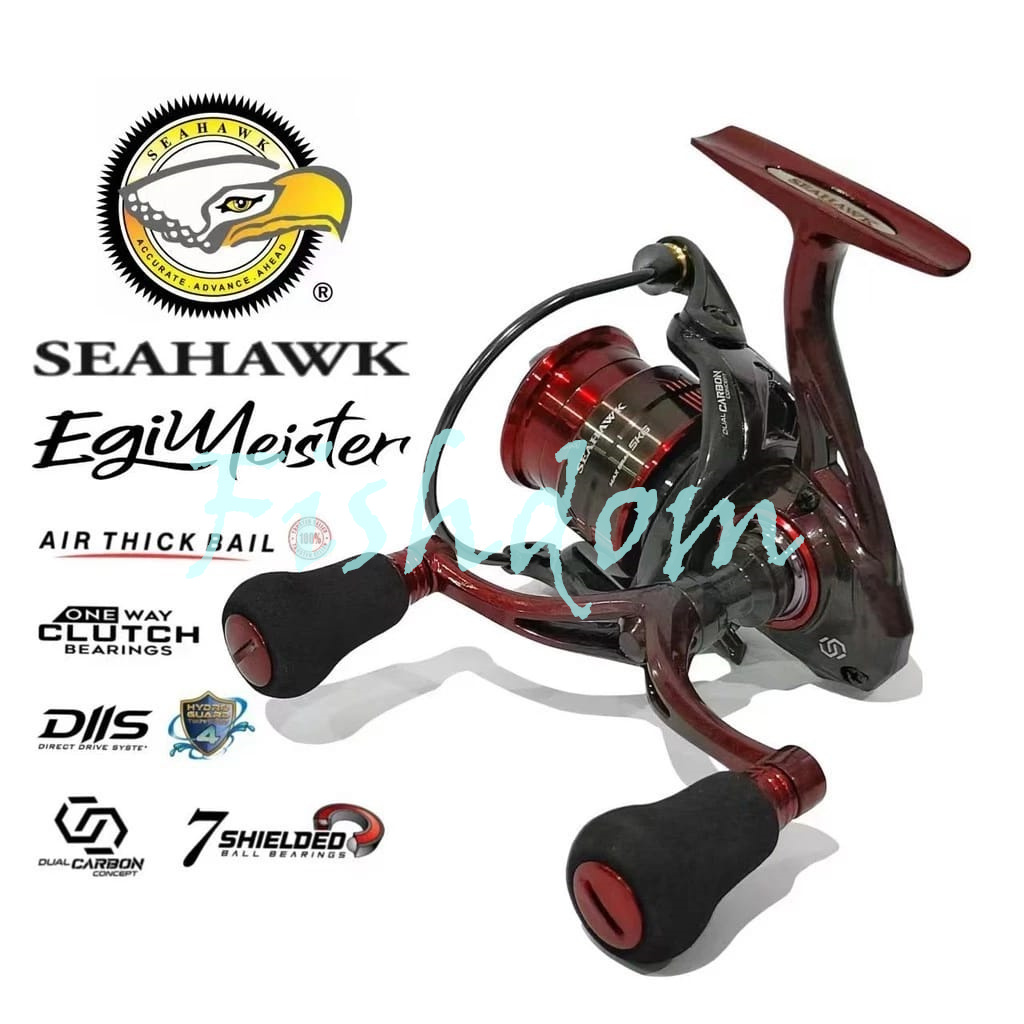 FISHDOM 2024 SEAHAWK EGI MEISTER COMBO SET EGING ROD SET EGING REEL EGING ROD FISIHING SET ...