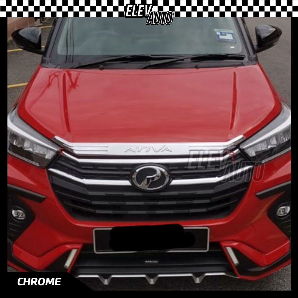 Perodua Ativa CARBON CHROME BLACK Front Bonnet Guard Protection With ...