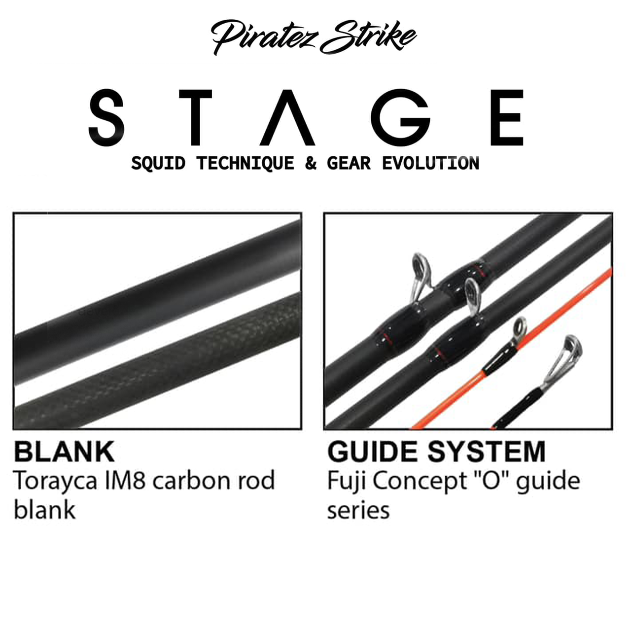 Piratez Strike Stage Boat Eging Rod 2024 Spinning BC Overhead Egi ...