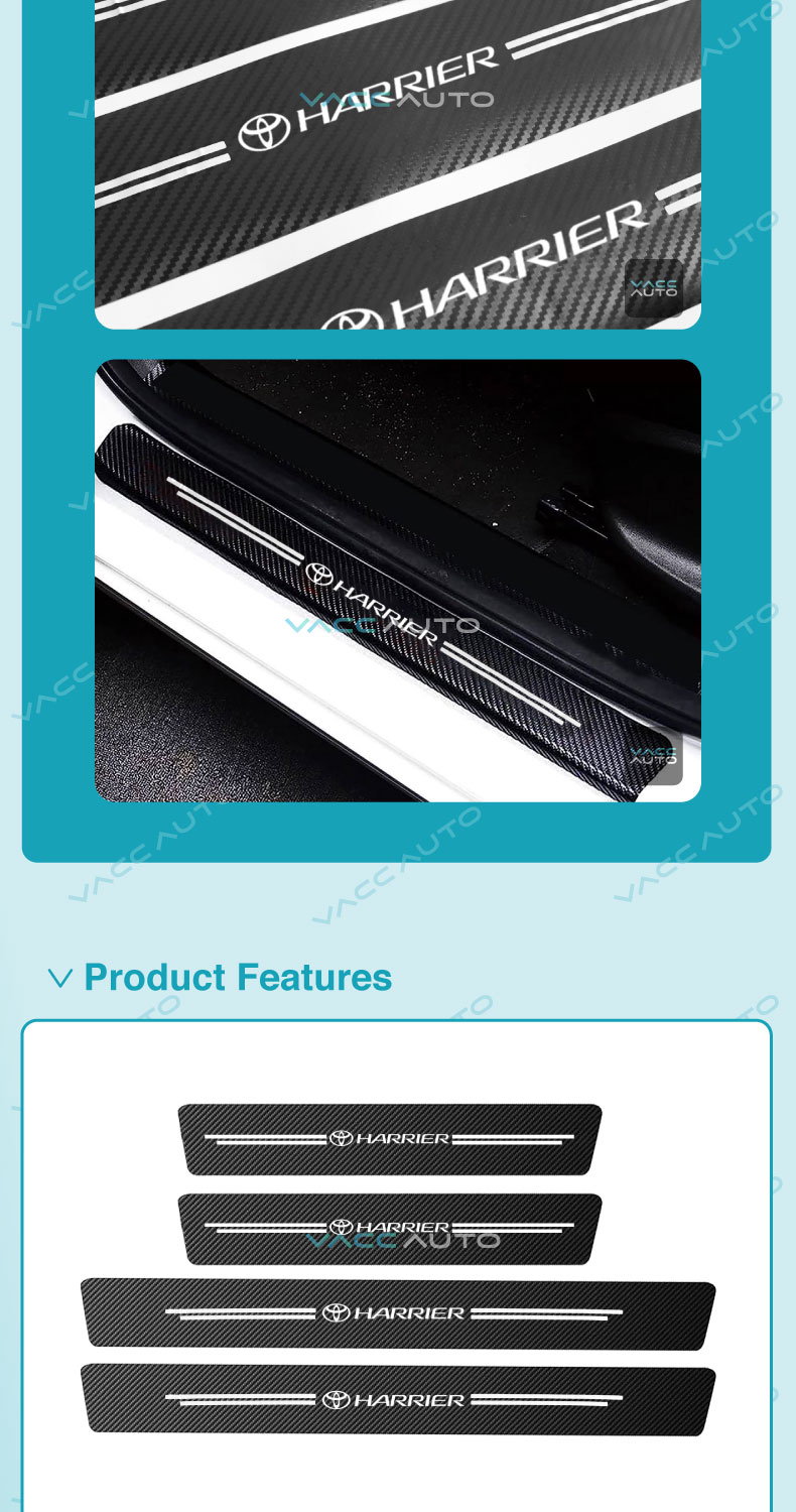 Toyota Harrier XU80 4th Gen (2020-2025) Door Step Sticker Carbon ...