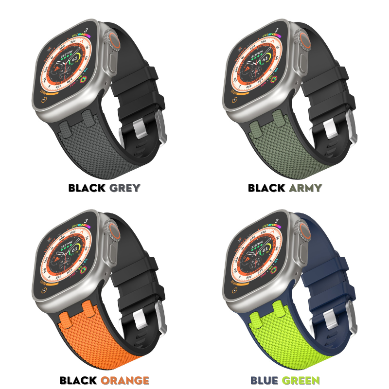 FARMHOUSE Oak SILICONE Watch Strap for iWatch Ultra 3 2 11 10 9 8 7 SE 2 42 44 45 46 49mm ...