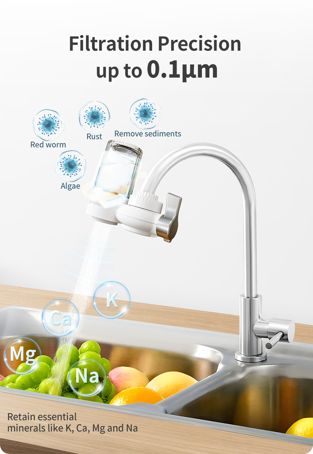 Simplus Tap Water Purifier|0.01µm Ultrafiltration Filter|2L/Min Large ...