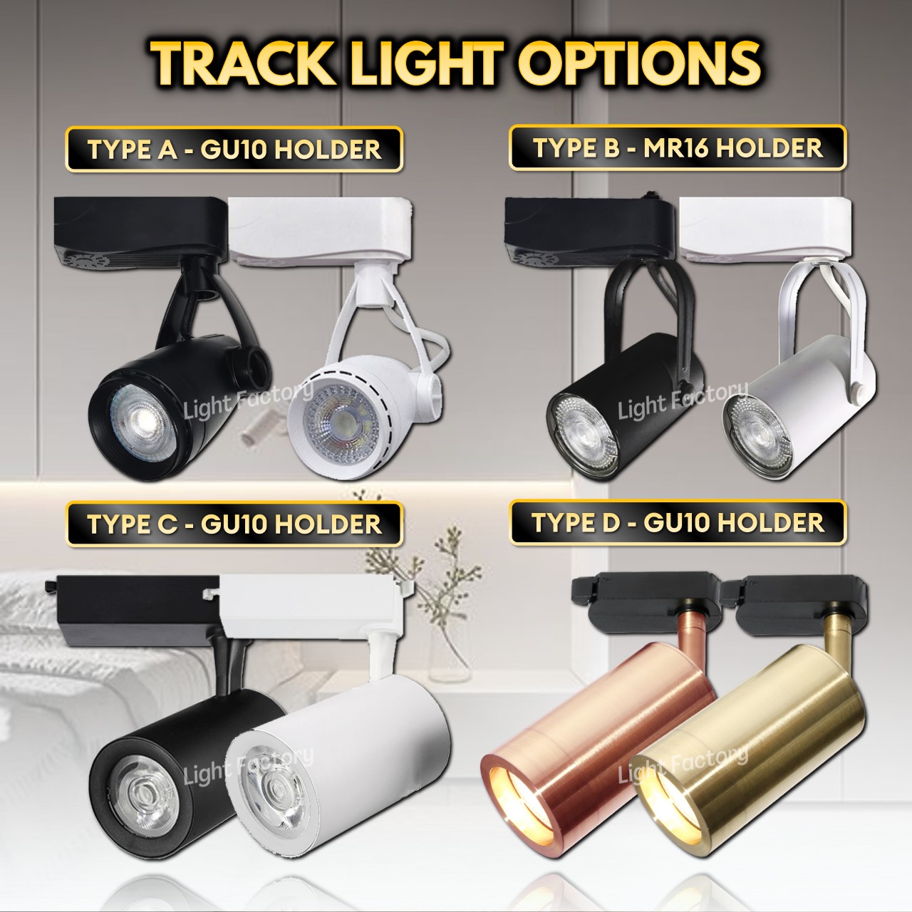 Track Light Casing / LED Track Rail Light / Indoor Spotlight Holder ...