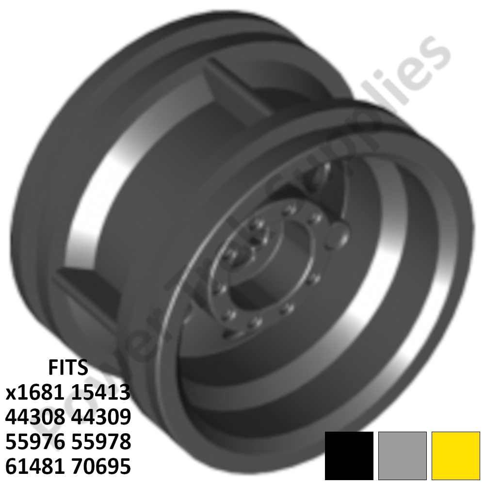 Lego Compatible - Wheel 30.4mm D x 20mm w/ No Pin Holes & Reinforced ...
