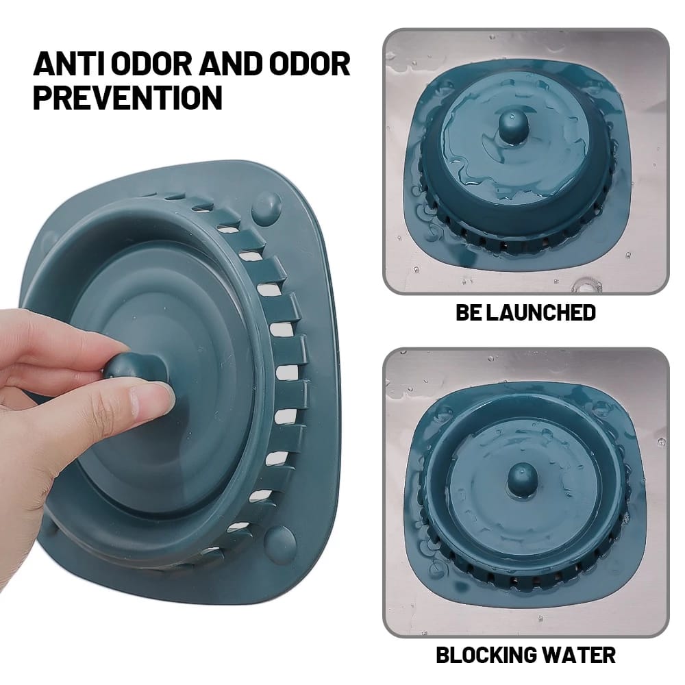 Sink Anti-clog Silicone Floor Drain Cover Bathroom Hair Anti-clog ...