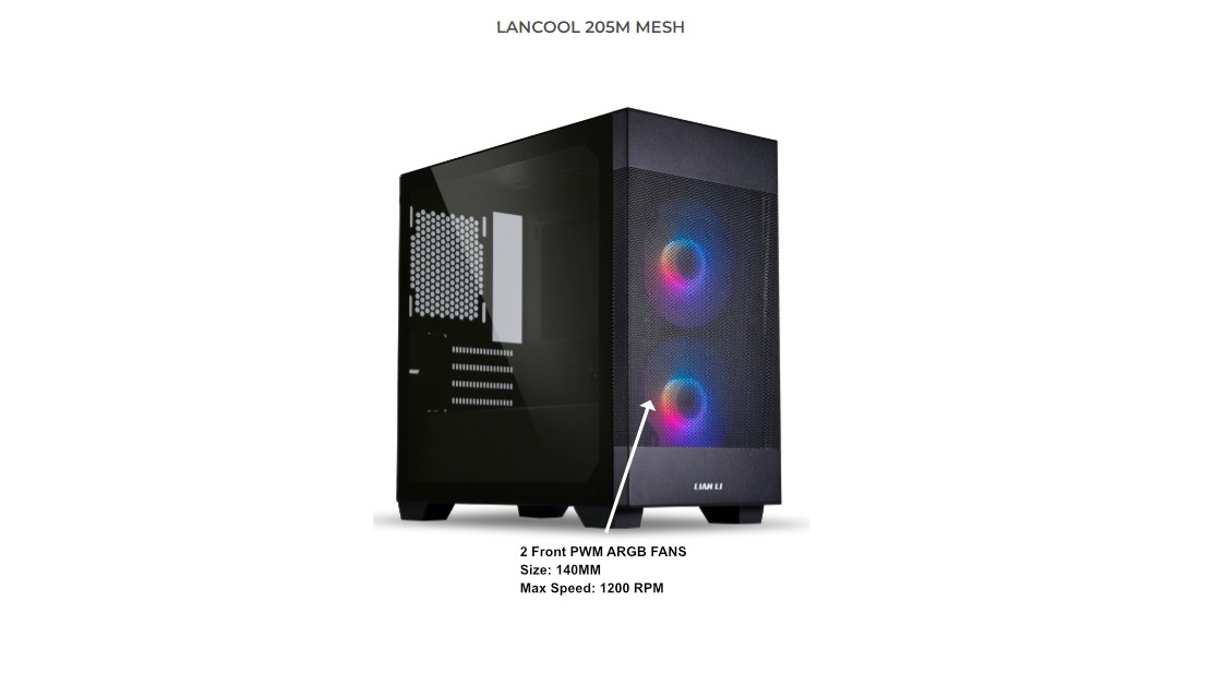 LIAN LI LANCOOL 205 MESH ATX CASE - BLACK | Shopee Malaysia