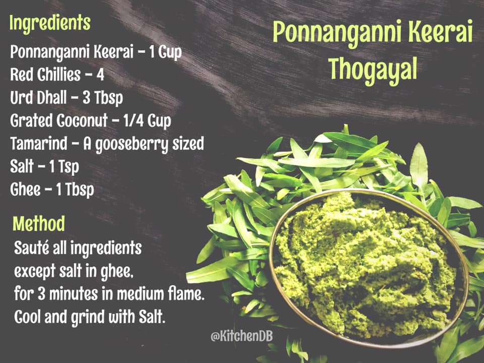 NATURAL PONNANGANNI KEERAI (LEAVES) POWDER 100 GMS (Dwarf Copperleaf ...