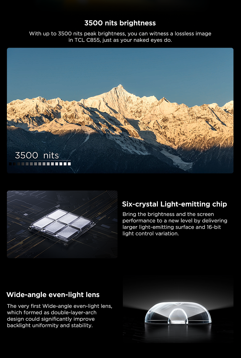 TCL 98" Premium QD-Mini LED 4K TV with HDR 3500 nits, 144hz, IMAX Enhanced, QLED PRO 98C855 ...