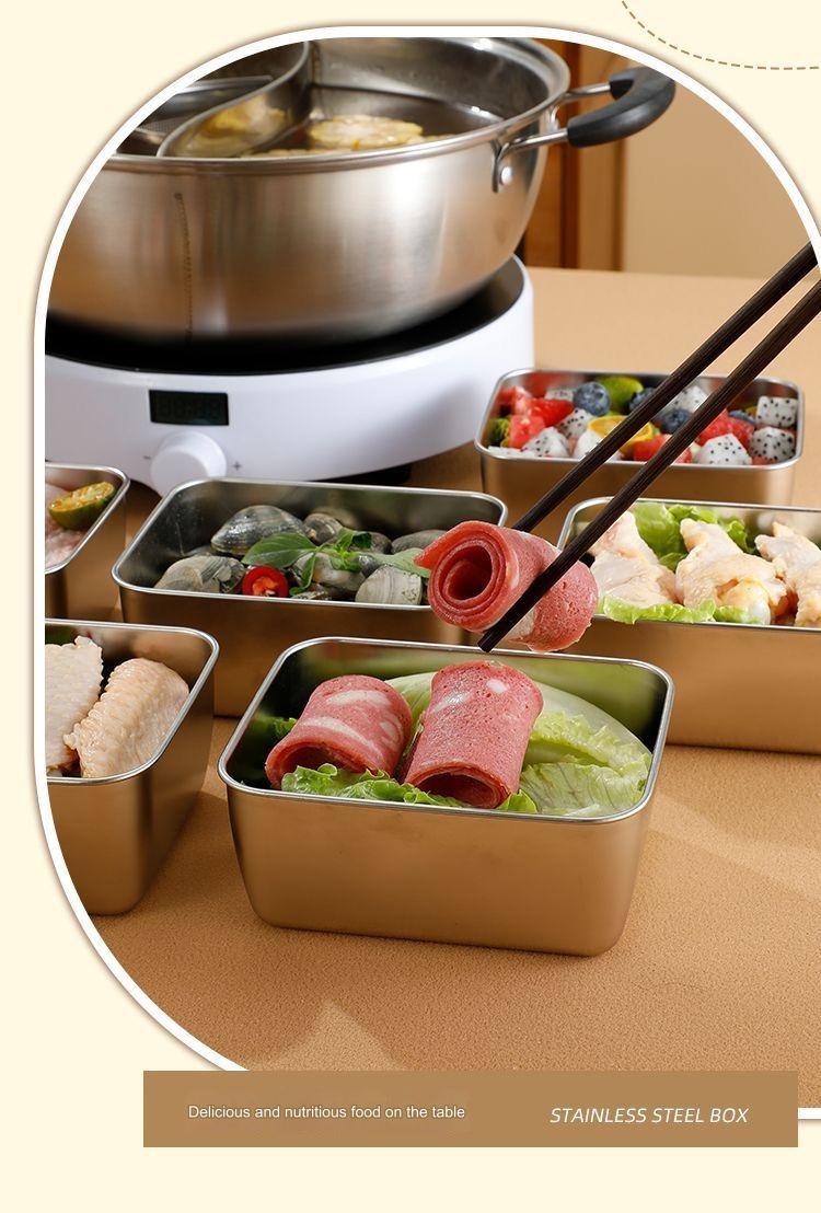 Stainless Steel Organizer Crisper Fresh-Keeping Storage Box with Lid ...