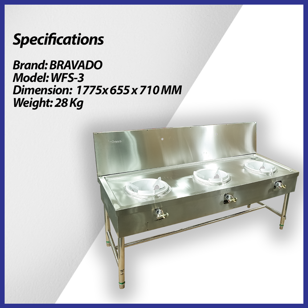 APACHE Stainless Steel DIY 3-Burner Kwali Range Dapur Gas 3 Tungku ...
