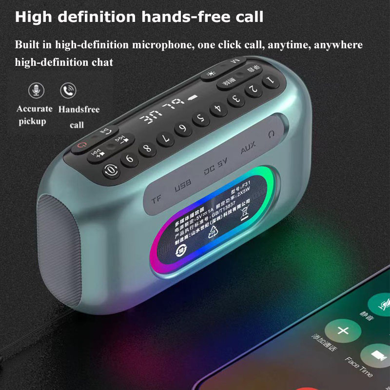 Sansui F31 Mini Portable FM Radio Outdoor Bluetooth Speaker Recorder ...