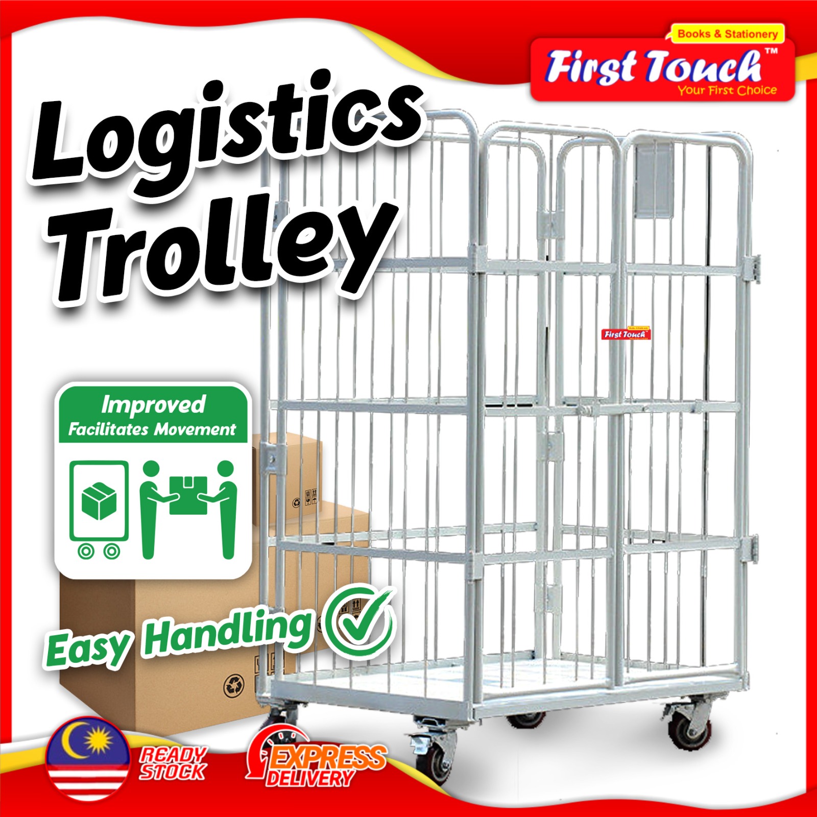 500kg Logistics Courier Trolley Roller Work Tainer with Door Roll ...