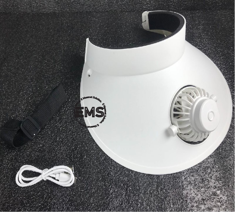 Rechargeable Fan Hat/Sunshade Hat/Topi Kipas Angin/Topi Kipas 360 ...