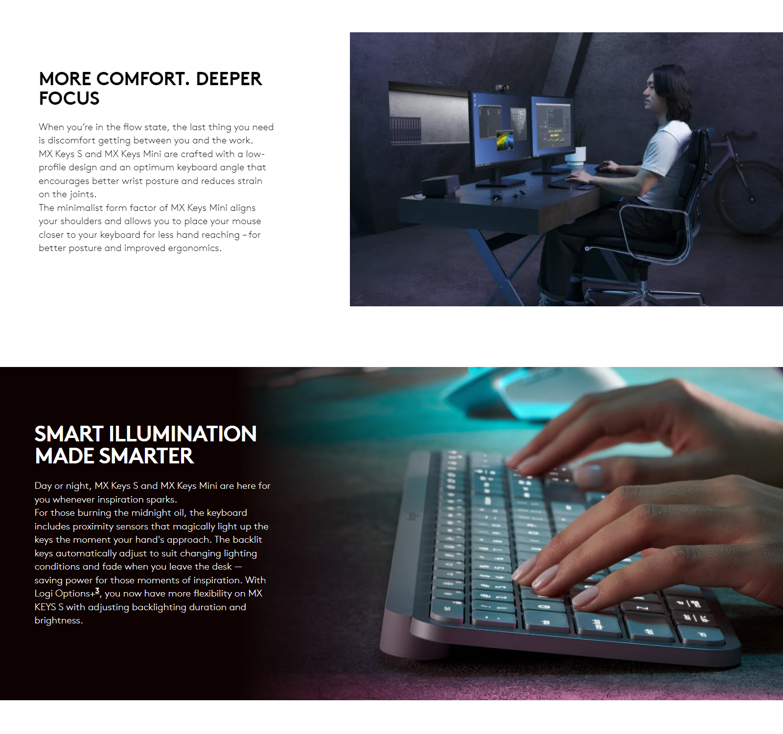 Logitech MX Keys S Advanced Wireless Illuminated Keyboard | Low Profile | Fluid Precise Quiet ...