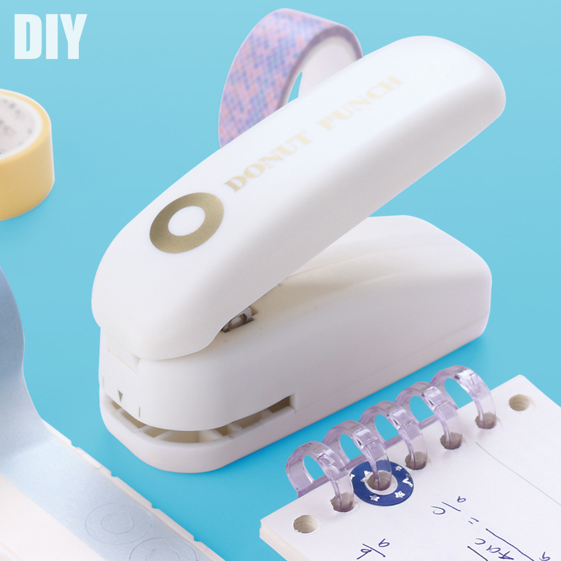 KWT Creative Donut Punch Hole Repair Sticker Puncher Multipurpose ...